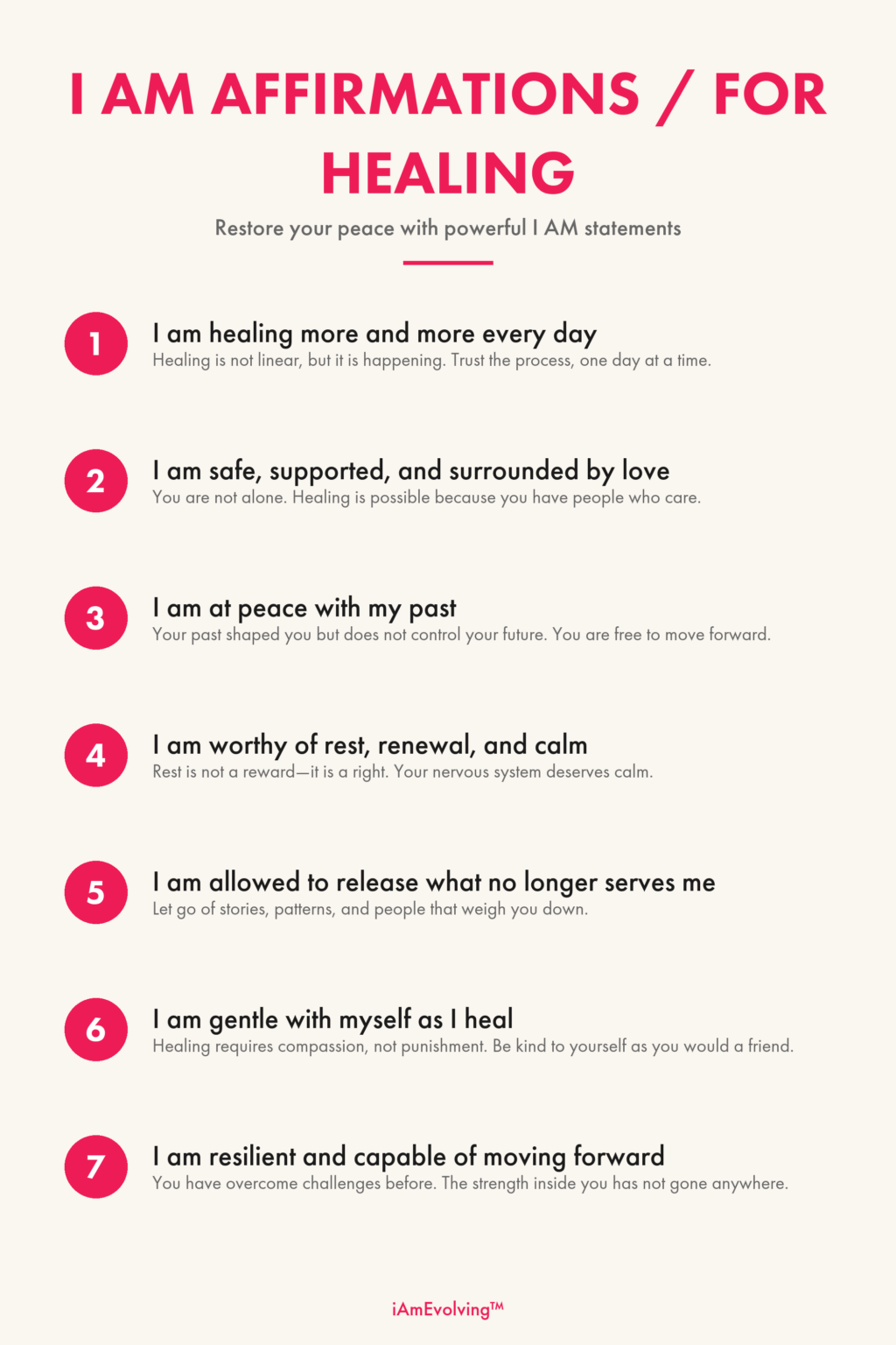 I AM Affirmations for Healing and Inner Peace — iAmEvolving™