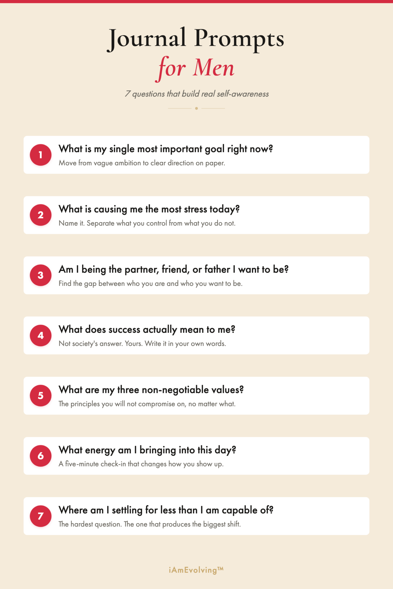 Journal Prompts for Men: 40 Questions for Clarity & Growth
